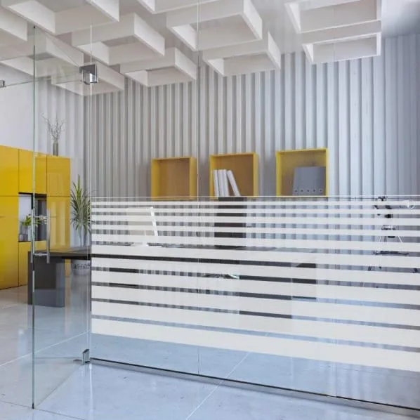 Striped Frosted Window Films - Gradual Line - Lineal